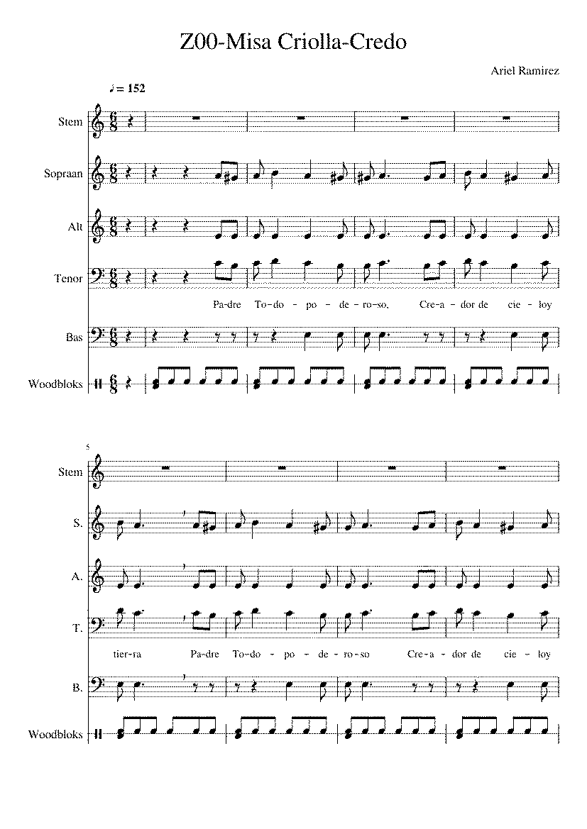 » La Partitura de Credo Misa Criolla | Partituras.org